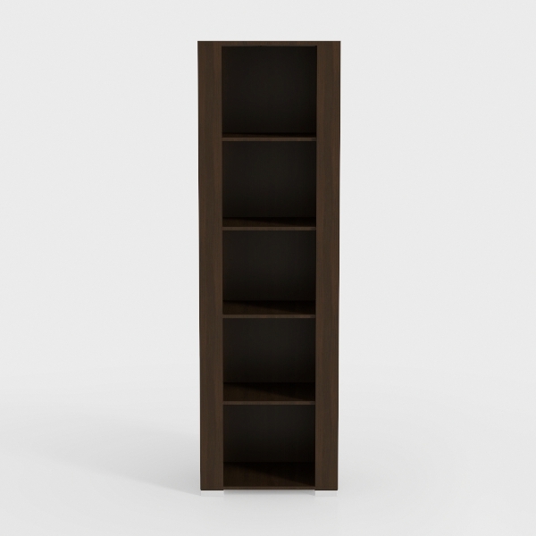 Pemberly Row Modern 5-Shelf Narrow Bookcase | Homestyler