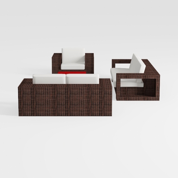 Homall 4 Pieces Patio Rattan Chair Wicker, Outdoor | Homestyler ...