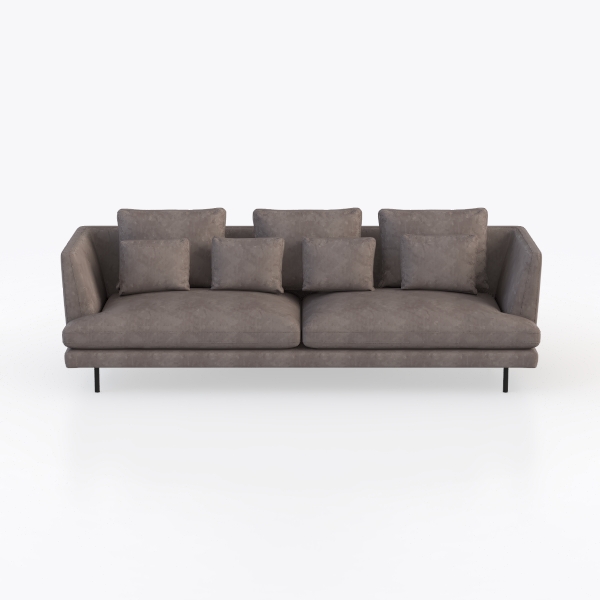 Loose Back Sofa in Gray Finish | Homestyler