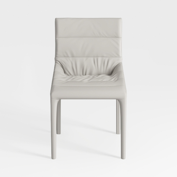 Set of 2 Grey and White Tufted Back Parson Side | Homestyler