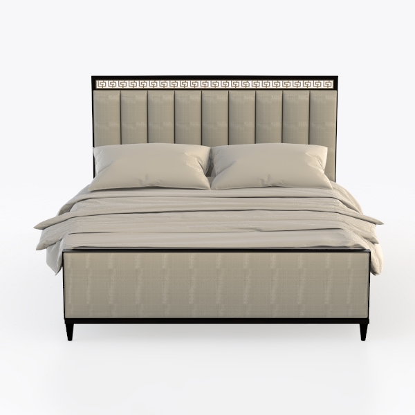 Simple Relax Fabric Upholstered Bed, Queen (U.S. S | Homestyler